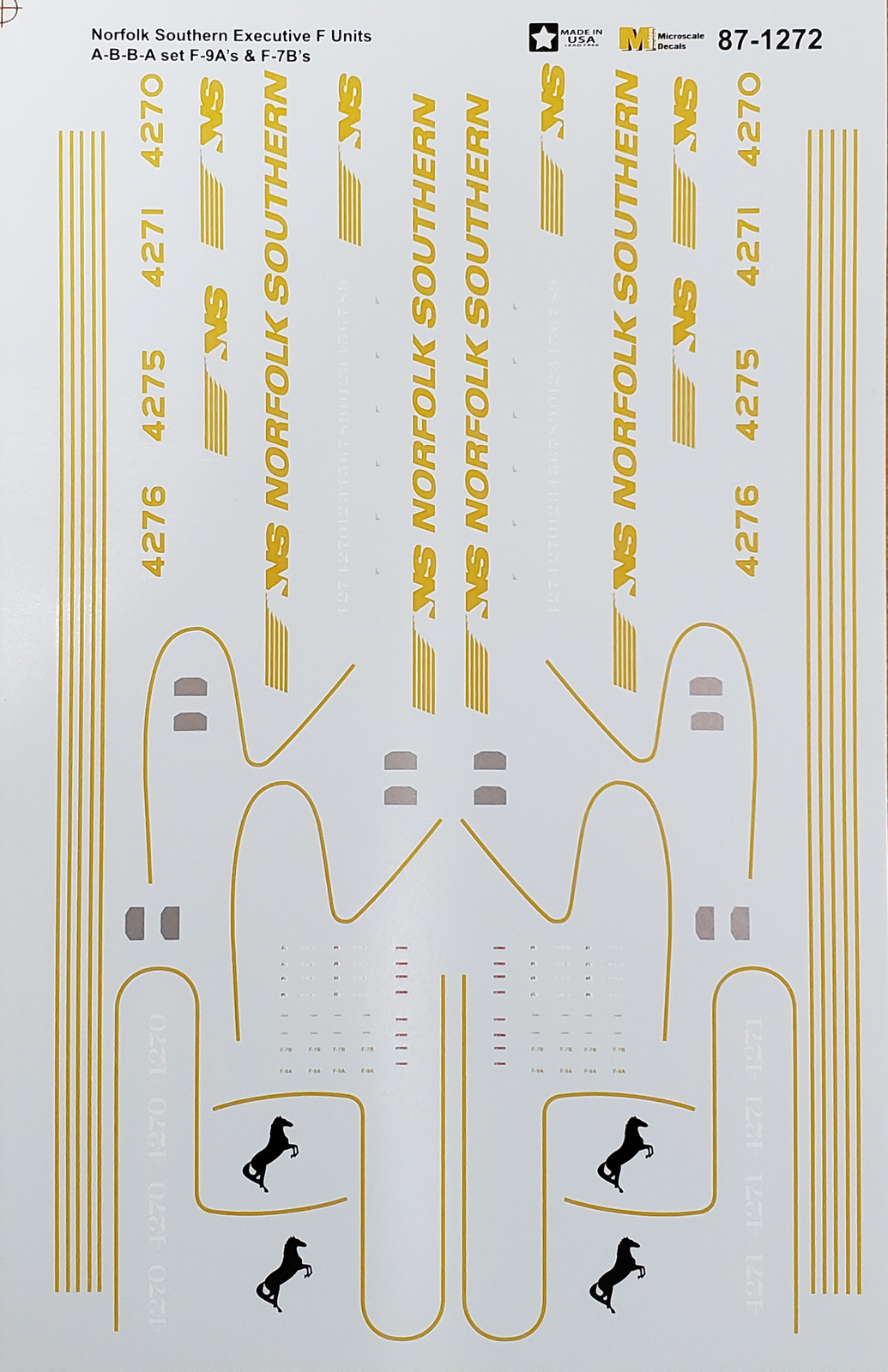 Microscale Model Railroad/Train Decals HO Scale Norfolk Southern/NS F ...