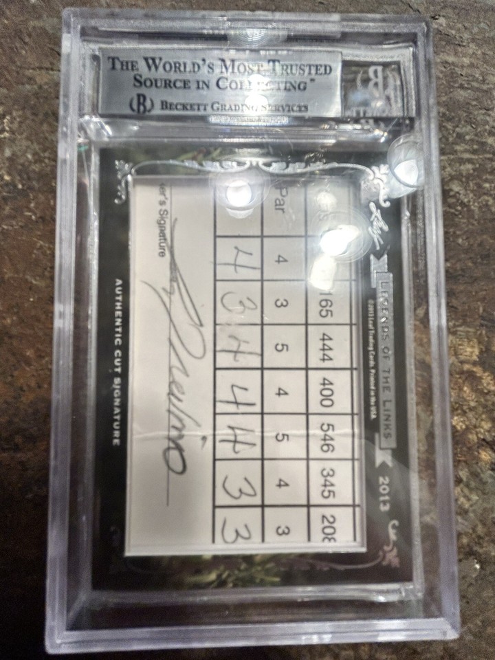 2014 Leaf Legends Corey Pavin / Lee Trevino 2/2 Cut Autograph BGS ...