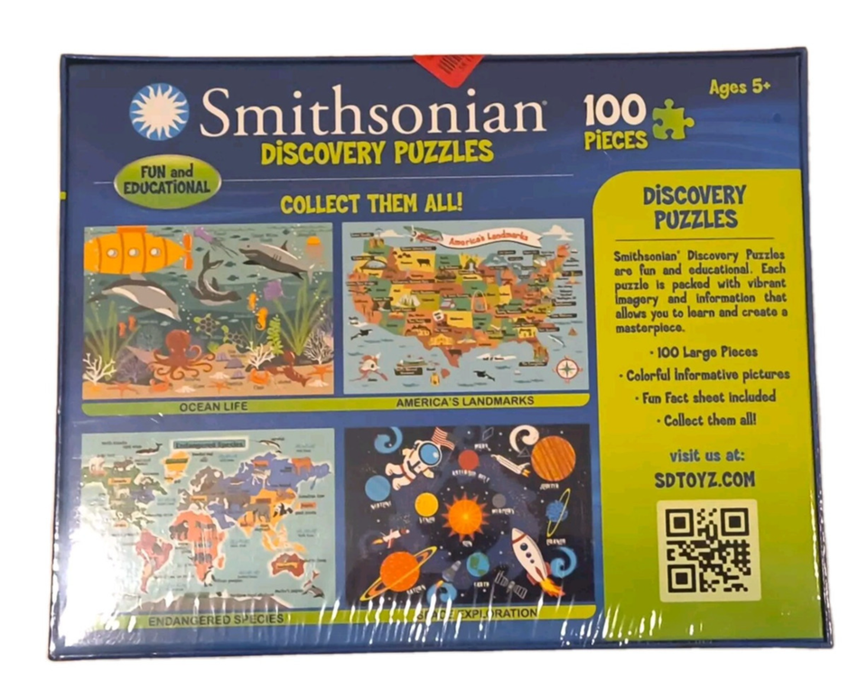 SD Toyz Smithsonian Discovery Puzzles Endangered Species 100 Piece ...