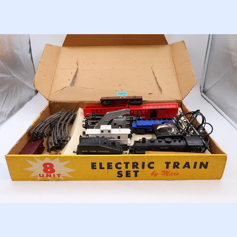 Complete 8 Unit Electrical Train Set 1950s-60s Louis Marx Vintage Toy ...