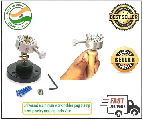 Universal aluminum work holder peg clamp base jewelry making Tools Vise ...