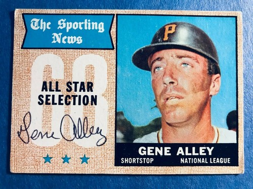 SIGNED GENE ALLEY 1968 TOPPS THE SPORTING NEWS ALL STAR AUTOGRAPHED ...
