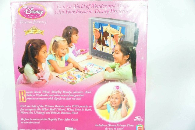 Mattel Disney Princess Dream Journey Board Game Complete DVD & Remote ...