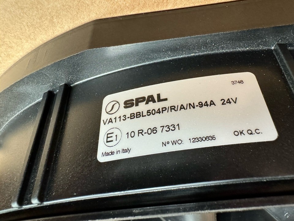 SPAL VA113-BBL504P/N-94A 24v Radiator Cooling Fan car rad brushless ...