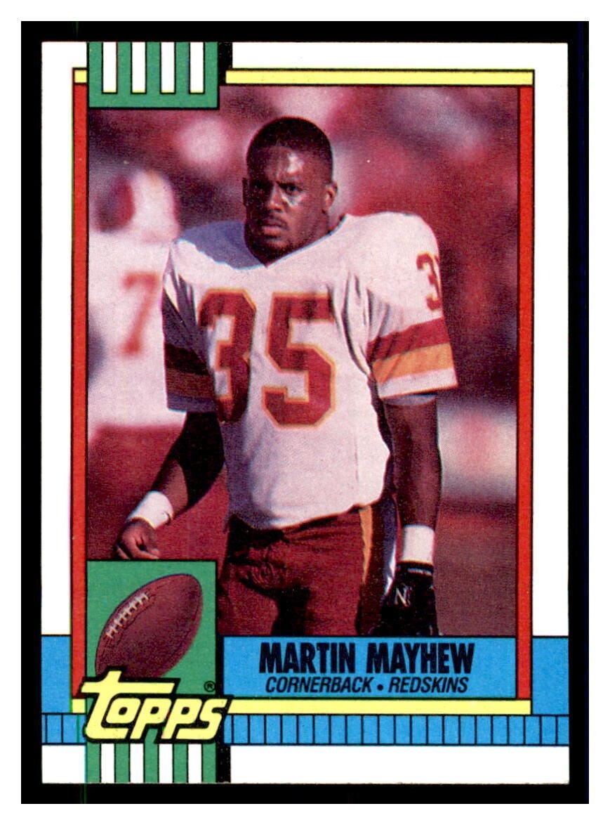 1990 TOPPS NFL Football ROOKIE Card #130 🏈 MARTIN MAYHEW, Washington ...
