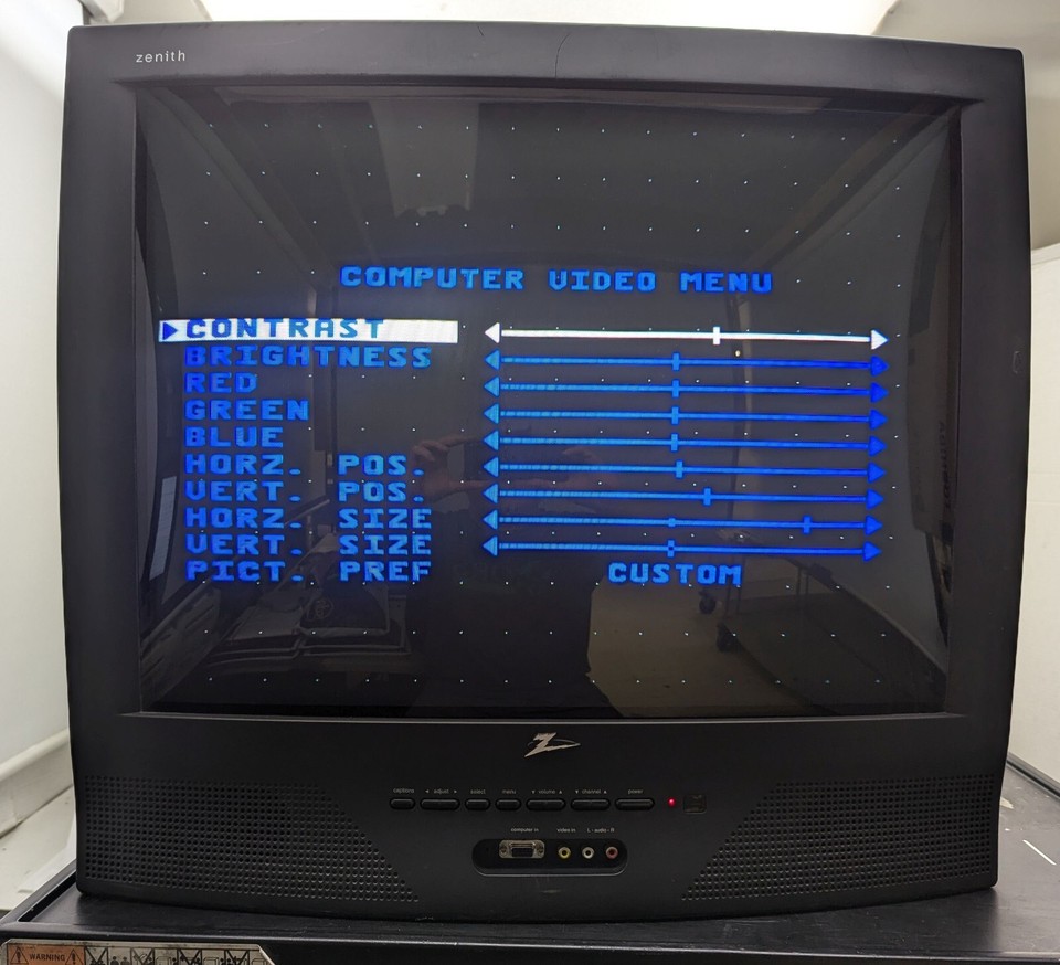 Zenith H27D46DT 27" Color Presentation CRT TV + VGA Monitor 2001 Retro ...