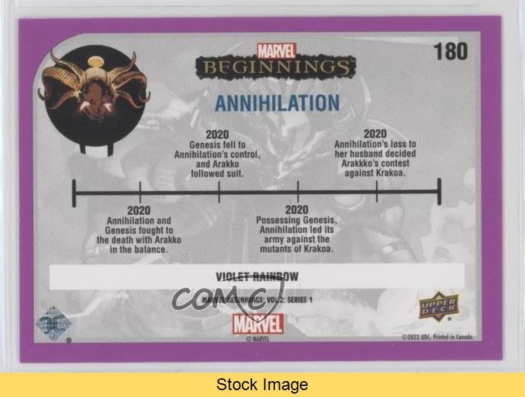2022 Marvel Beginnings Vol 2 Series 1 Violet Rainbow Annihilation #180 ...