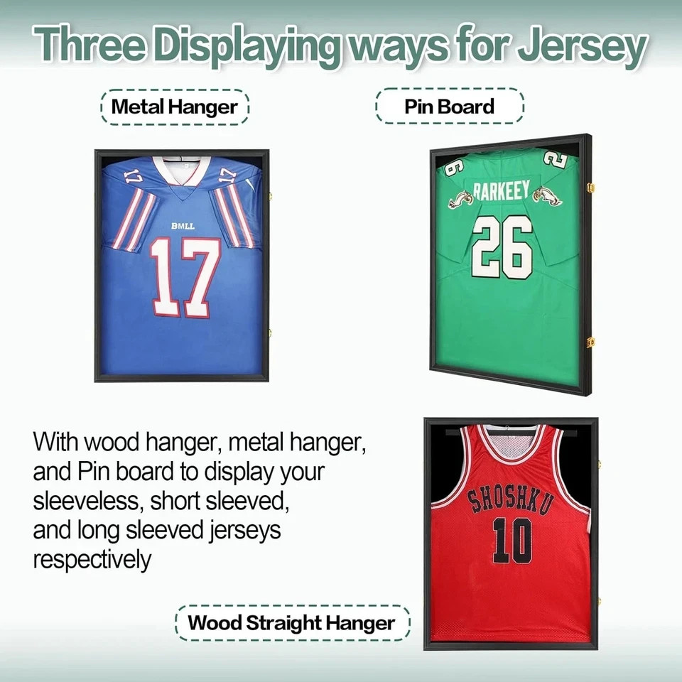 Jersey Frame Display Case for Wall ,Large Lockable T-Shirt Shadow Box ...