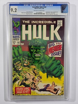 Incredible Hulk #102 Marvel Comics 1968 Origin Retold Premiere Issue ...
