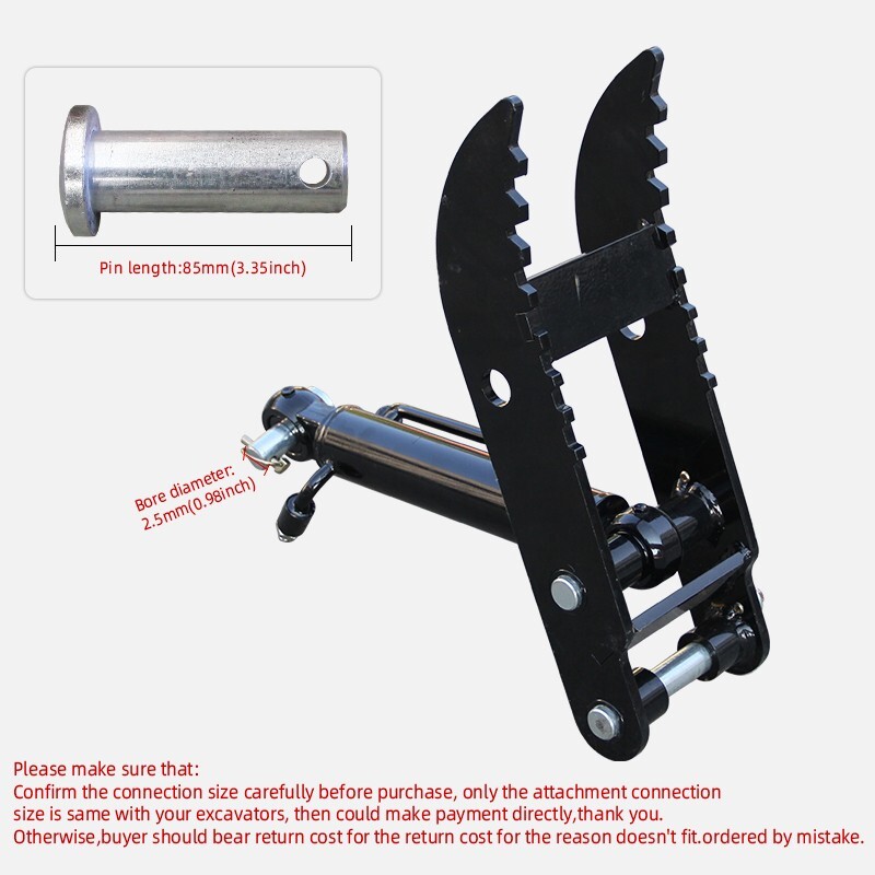 0.8-1.5T Hydraulic Thumb Clamp Suitable For Small Excavator Attachments ...