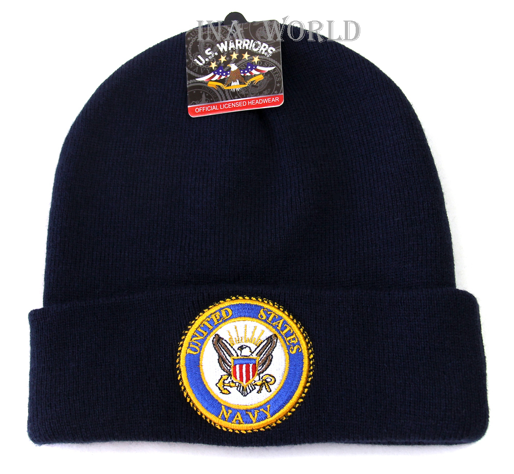 U.S. Military Beanie hat Licensed Cuffed Skull cap - Army,Navy,Air ...