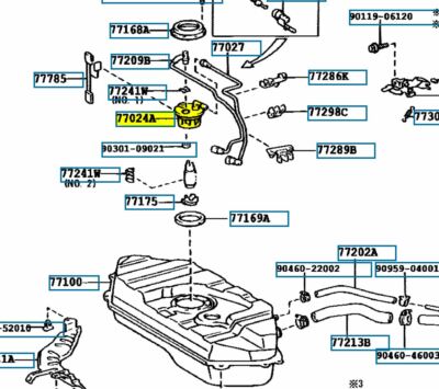 Genuine 7702452020 Toyota Plate Sub-Assy Fuel Suction 77024-52020 OEM ...