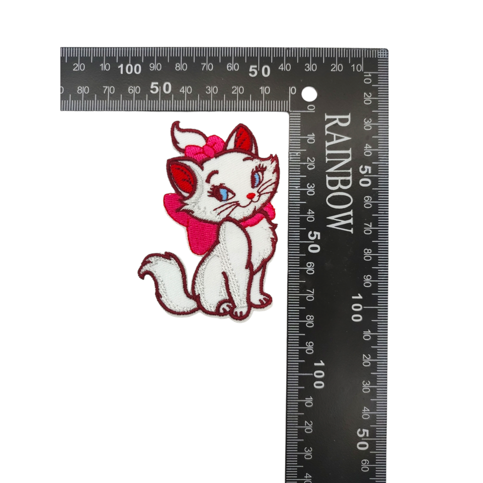 Cat Patch Cartoon Pink Bow Cat Patch Heat Adhesive Clothes Iron | eBay