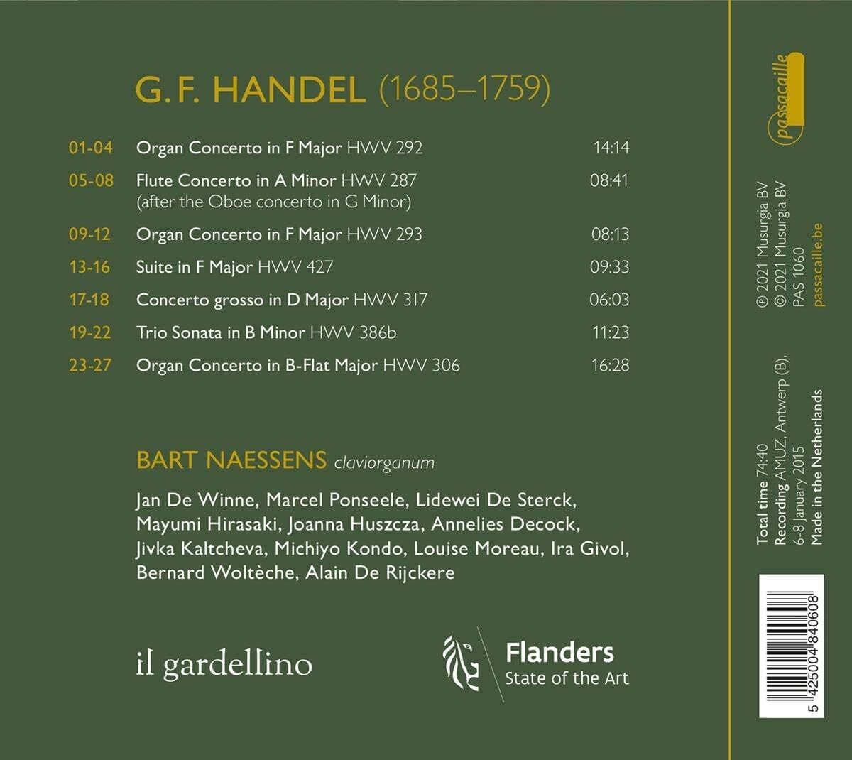 CLAVIORGANUM Handel Concertos Sonatas 5425004840608 | eBay Australia