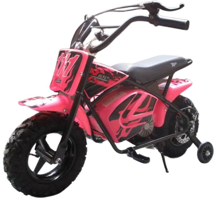 Mini Bike PINK Kids Electric 24V Monkey Dirt Bike Motorbike 250W | eBay