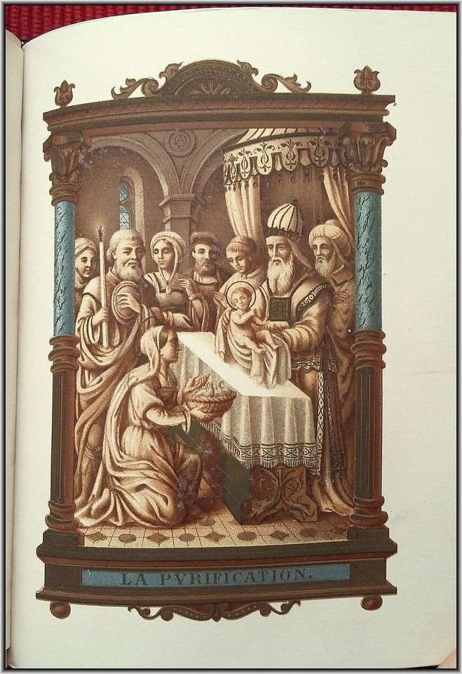 ⚜ (1884) Book of Hours ⚜ CHROMOLITHOGRAPHS ⚜ ENGRAVED ⚜ Antique ...