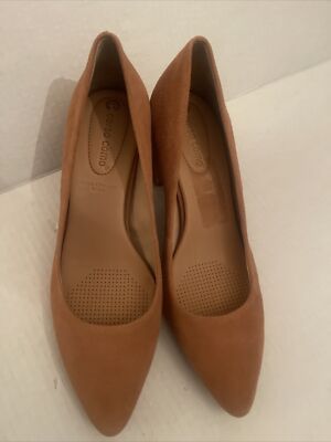 Women’s Corso Como Shoes Pumps Heels Suede Light Brown Pointed Toe Size ...