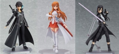 Figma SAO - Sword Art Online KIRITO 174 + 248 GGO + ASUNA 178 SEALED ...