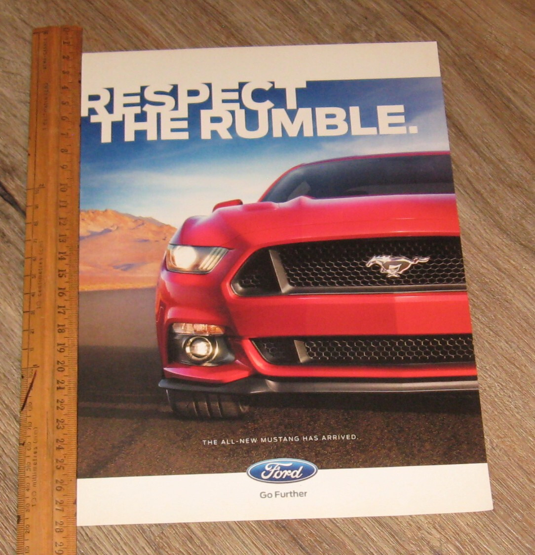 FORD Car AD 2015 Mustang original ONE magazine page advertisement | eBay