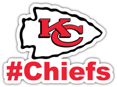 Kansas City Chiefs Hashtag NFL Sport Car Bumper Sticker Decal "SIZES ...