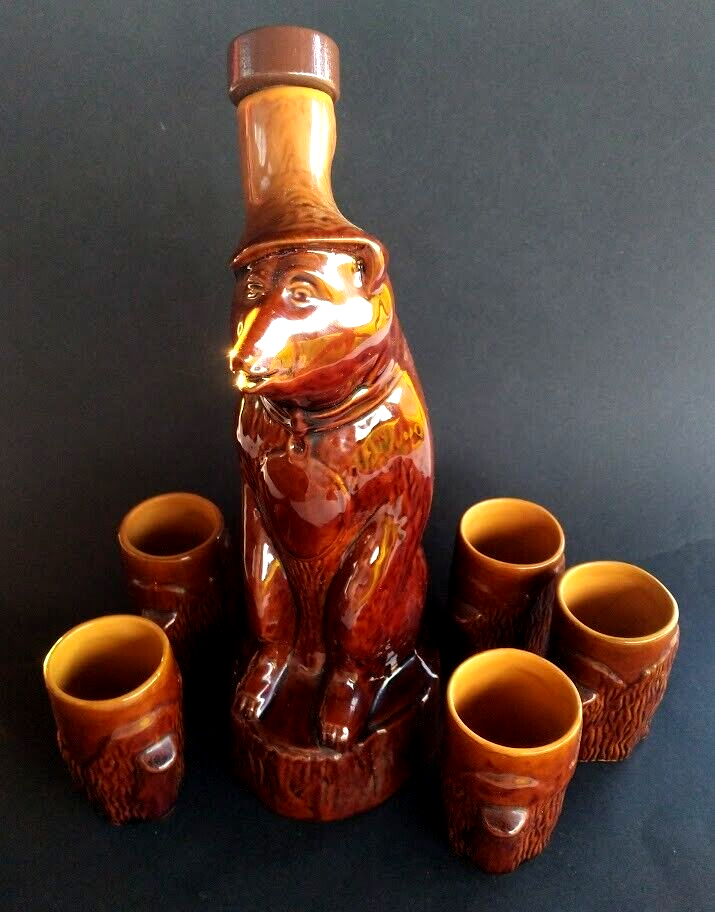 Moonshine Homemade Liquor Decorative Bottle Grizzly Bear Tree Stumps | eBay