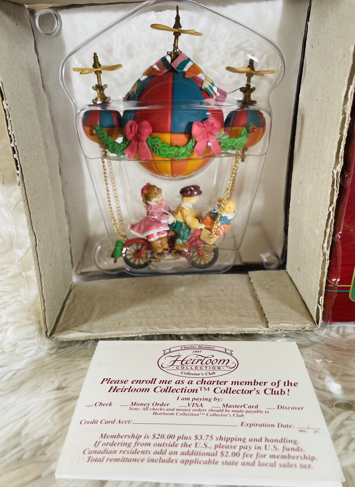 Carlton Cards Joy is in the Air 1997 2ND IN Series Hot Air Balloon ...