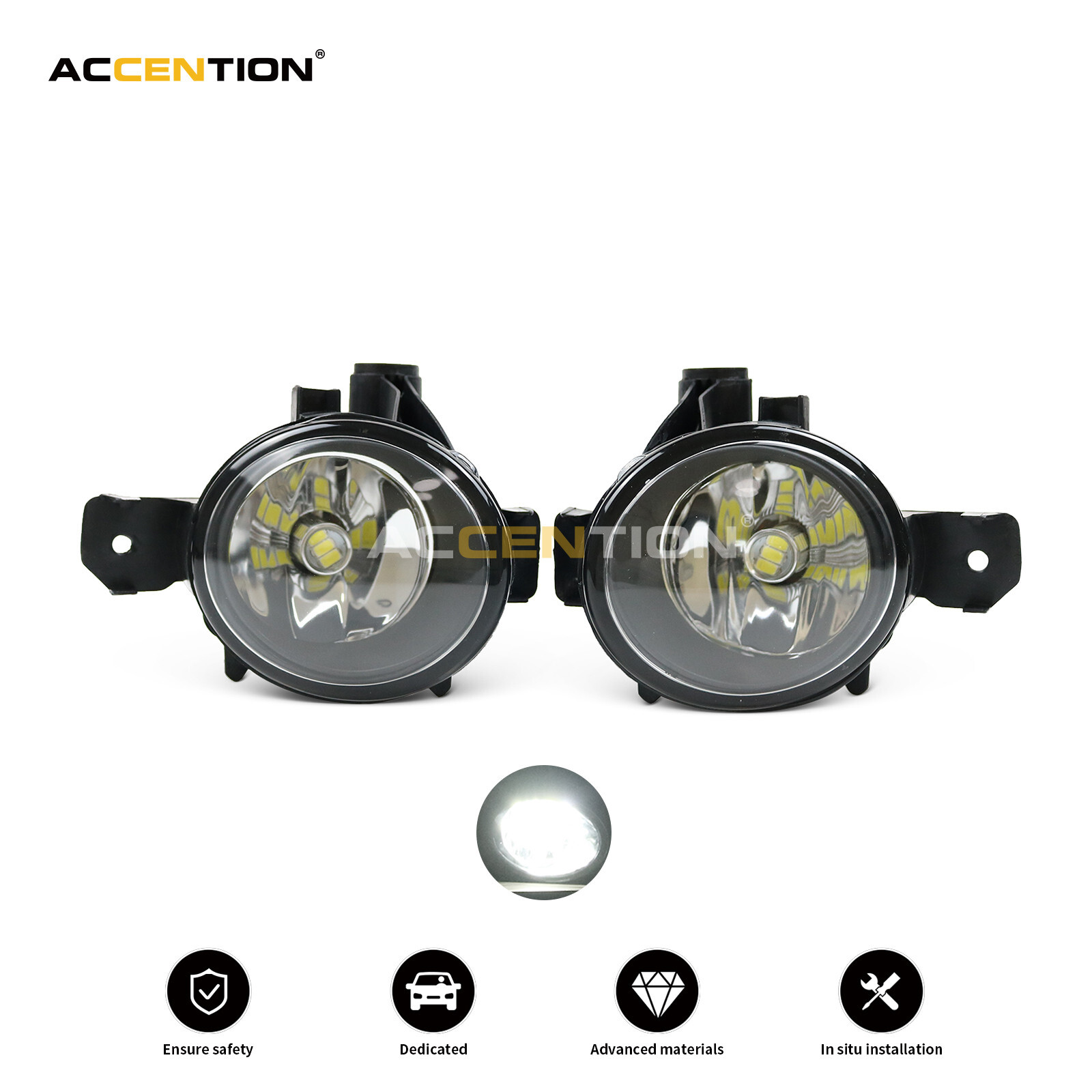 For BMW X5 E70 2006-2013 Fog Lights Lamps LED Bulb 63176924655 ...