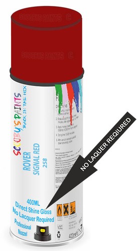 Aerosol Spray Paint For Rover Signal Red 258 Basecoat Cellulose Direct ...