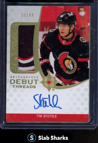 2020-21 ULTIMATE COLLECTION TIM STUTZLE DEBUT THREADS ROOKIE PATCH AUTO ...