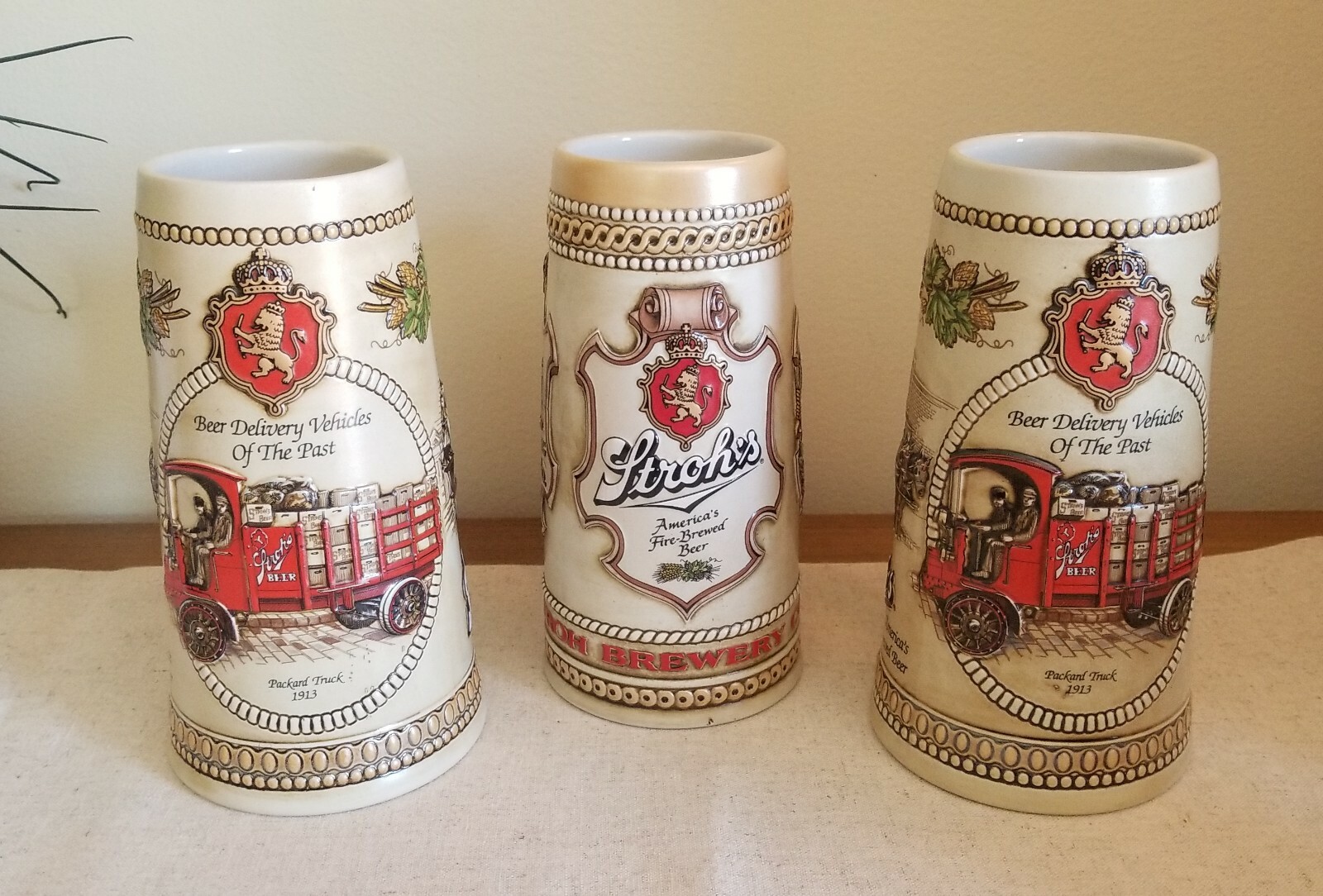 Strohs Brewing Co Bohemian Beer Stein triple pack - mint | eBay