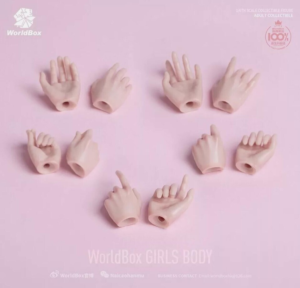 WORLDBOX AT202 1/6 Female Girl Body Plump Leg PALE Durable Figure Body ...