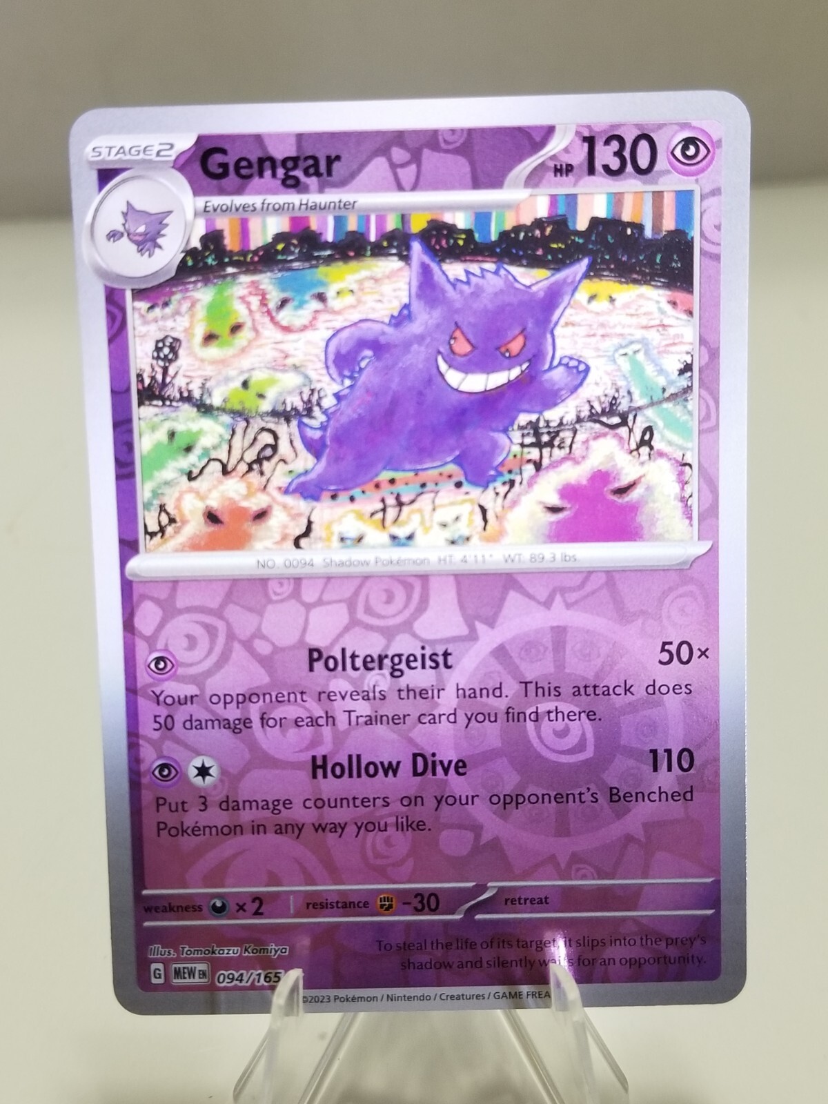 Pokemon Gengar 094/165 Scarlet & Violet 151 Reverse Holo Rare - NM/M | eBay