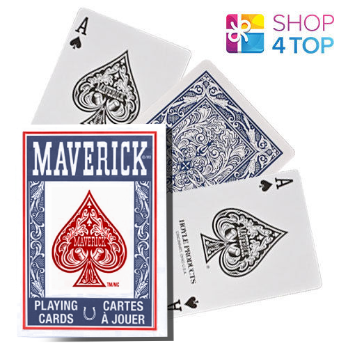 Maverick Blue Playing Cards Deck Poker Standard Index Magic Tricks ...