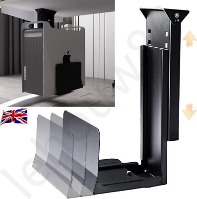 Adjustable Under Desk PC Mount Bracket Computer Tower Desktop CPU Case ...