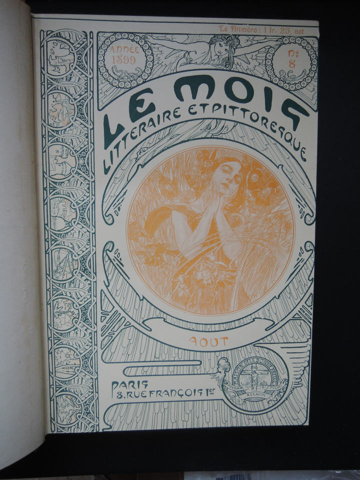Vintage Book 1899 Alfons Mucha Mois Littéraire July to December 6 Color ...