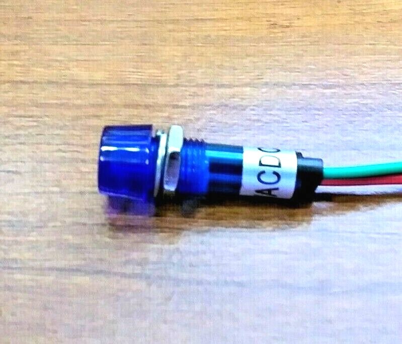 6 BBT Waterproof 12 volt Bright Blue LED Hi-Profile RV Indicator Lights ...