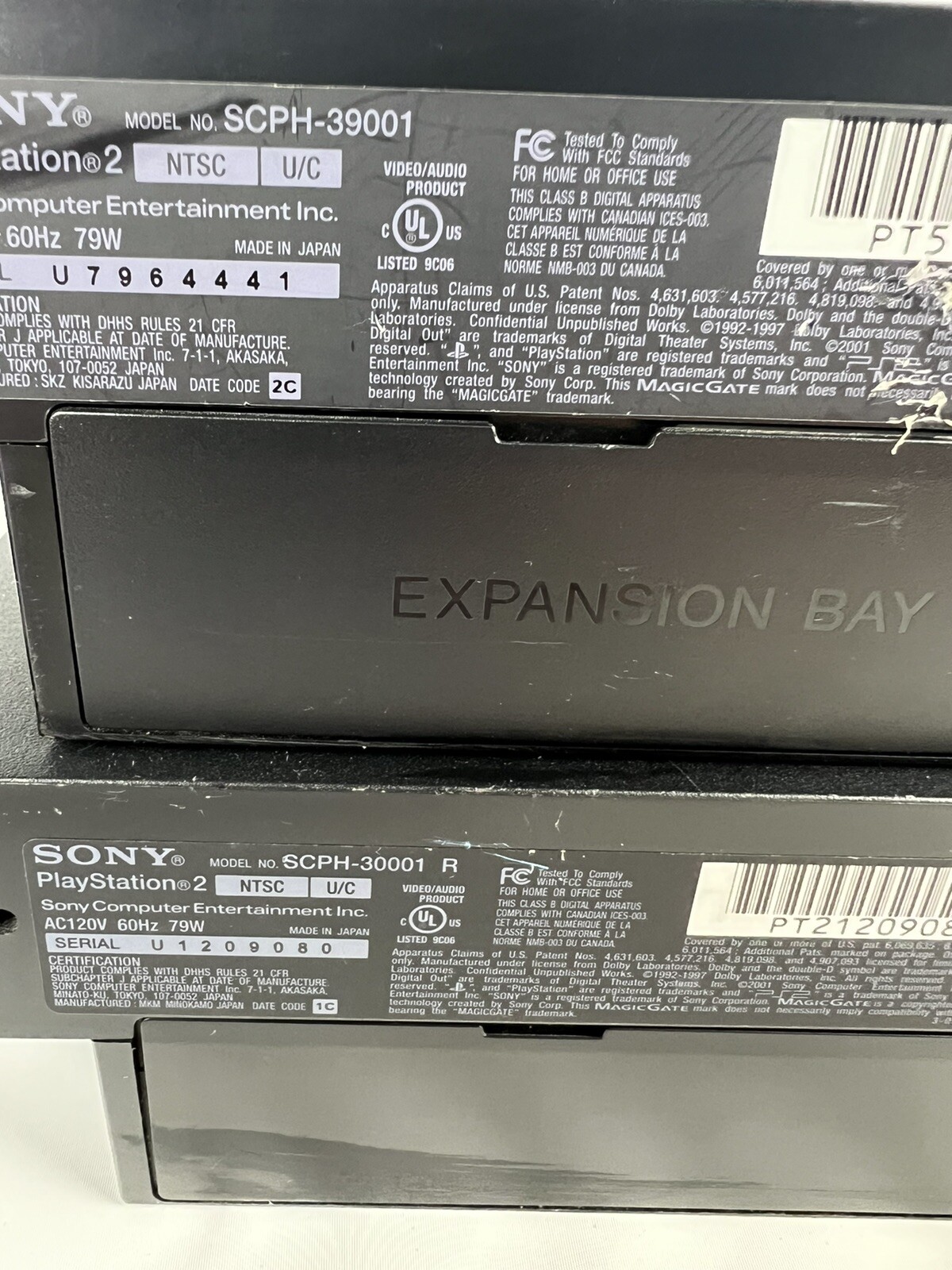 PlayStation 2 PS2 Lot SCPH-30001 R And 39001 with AV Cable Power Cord ...