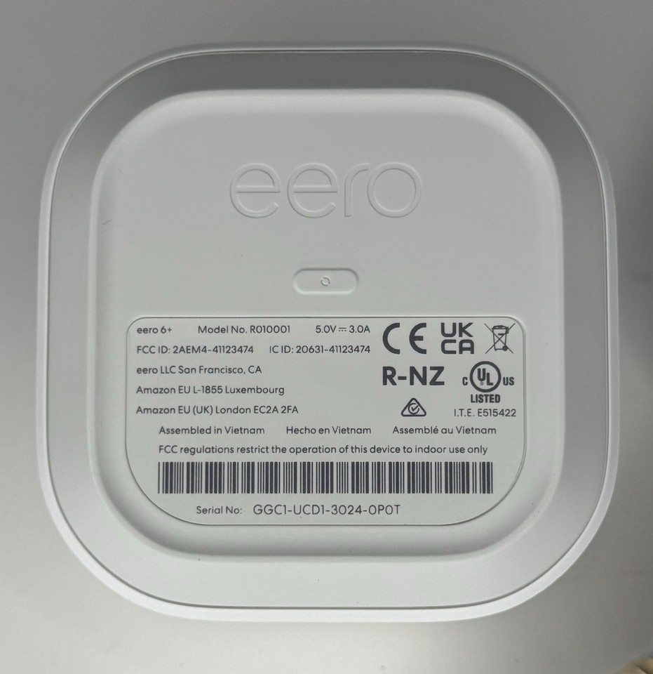 Eero 6 + Plus Dual Band Mesh Wi-Fi 6 Router R010001 W/ Power Cable | eBay