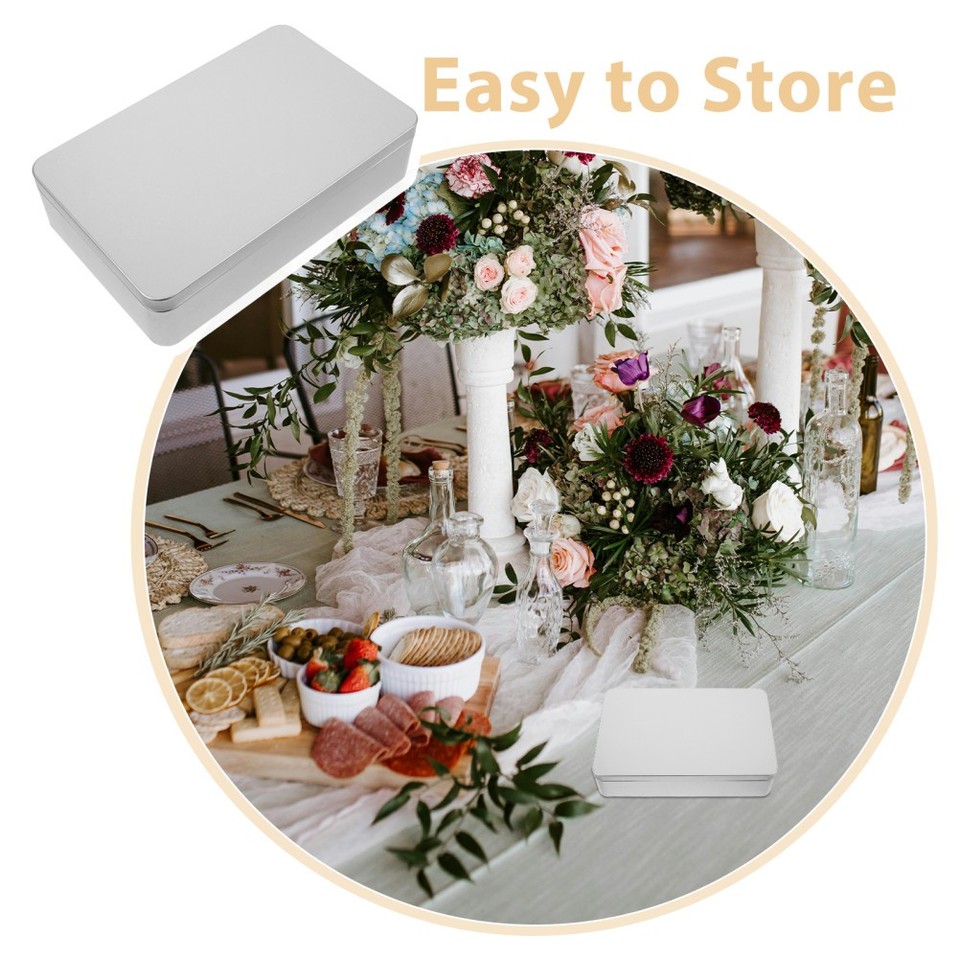 Tinplate Rectangular Wedding Box Small Metal Storage Container Rectangle | eBay Australia