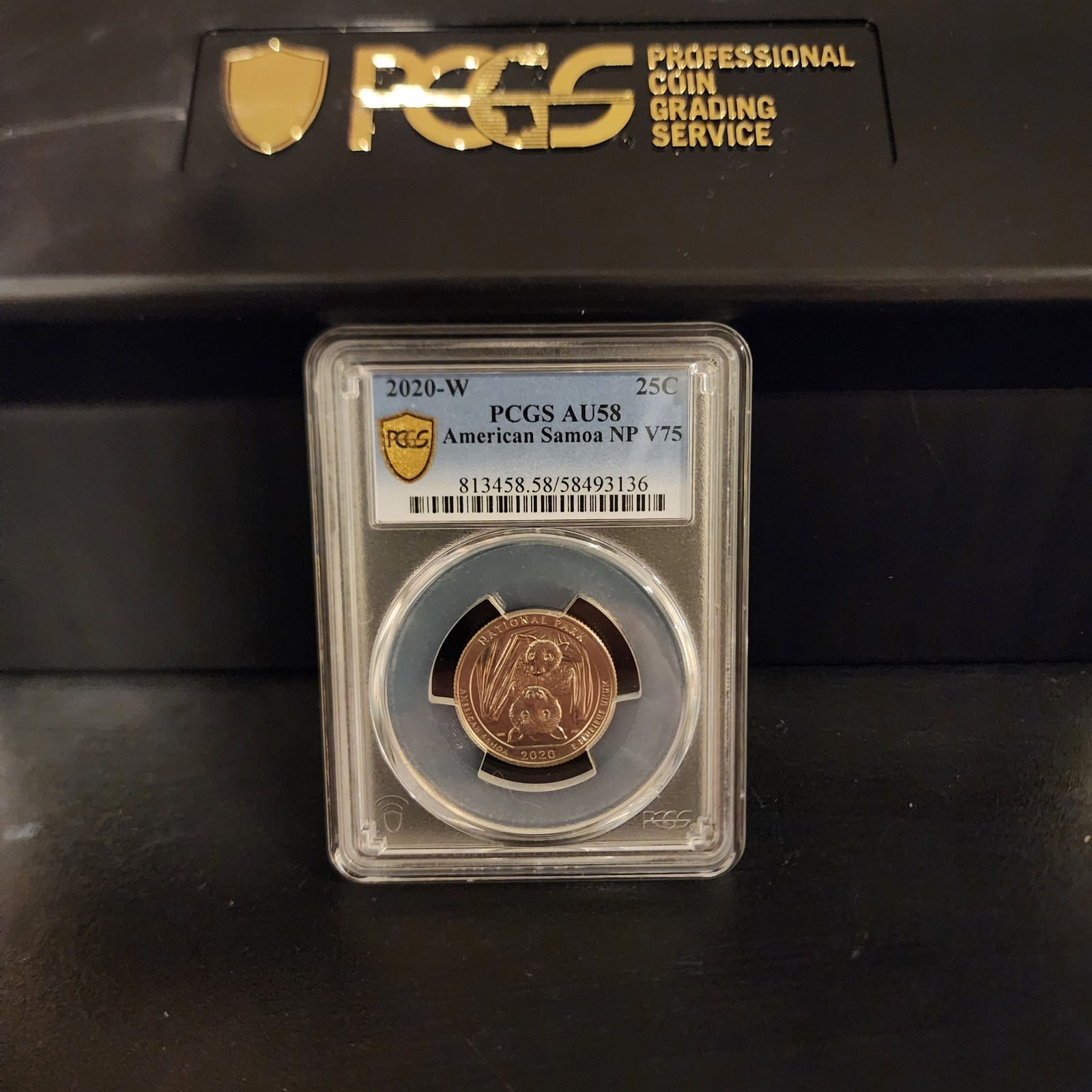 2020-W American Samoa NP Quarter AU58 PCGS, WW II V75 Label | eBay