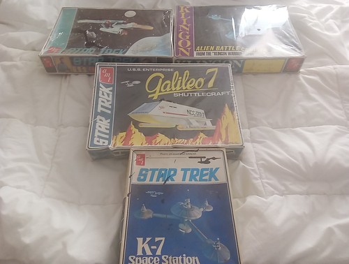 Vintage AMT Star Trek Model Kit Lot, En Enterprise , Gallileo , K7 ...