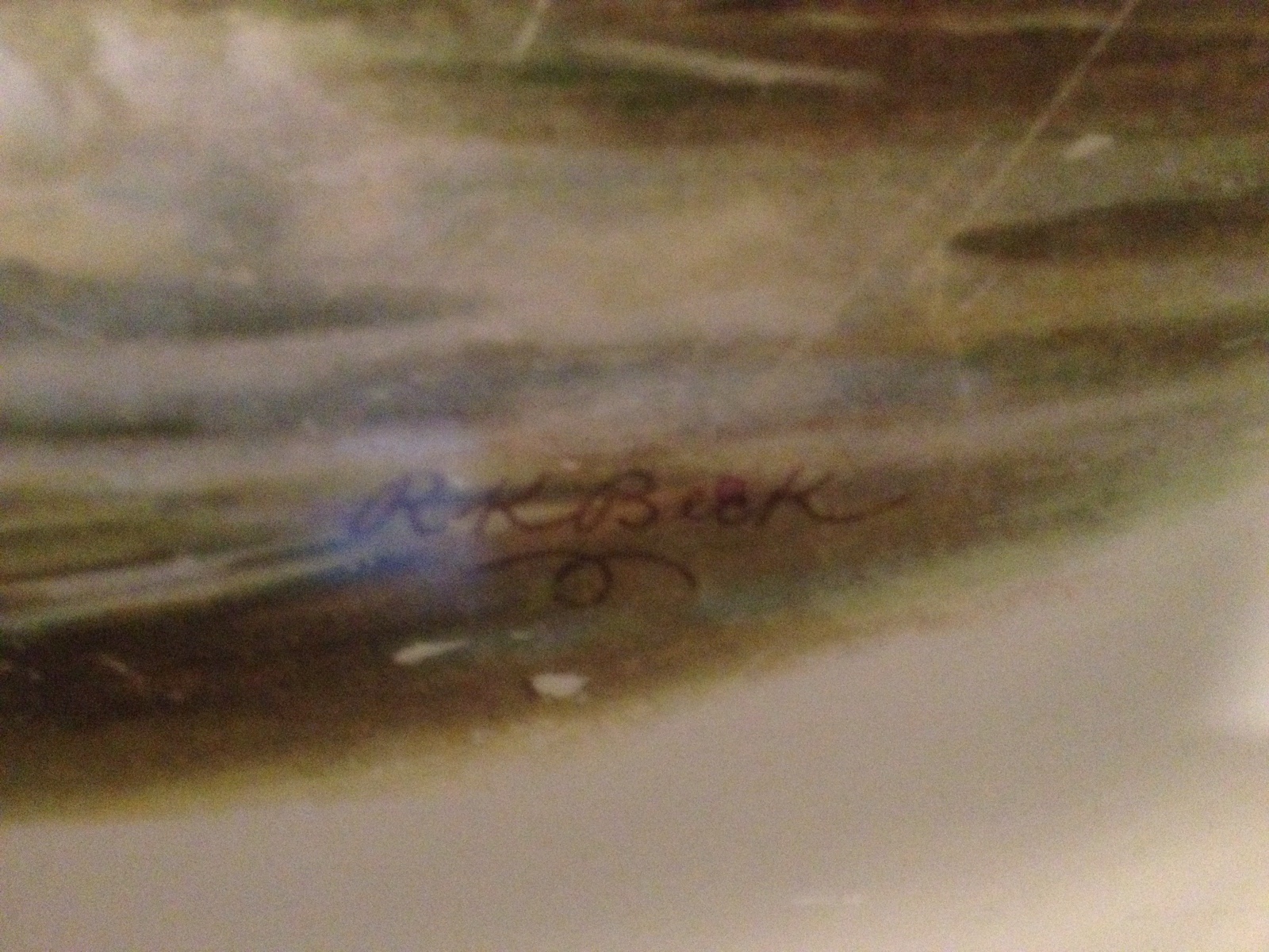 OHIO CHINA Co. American Limoges 15 1/2" Fish Platter 1890s ARTIST ...