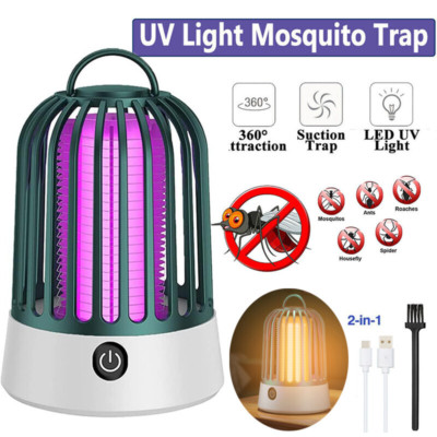 Mosquito Killer Lamp Electric Rechargeable Zapper Bug Fly Insect Trap ...
