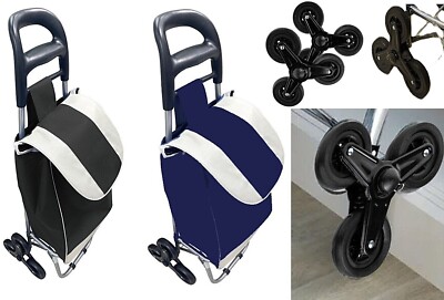 Shopping Trolley 6 Wheel Cart Folding Tri Wheel Stair Climbing or Curb ...