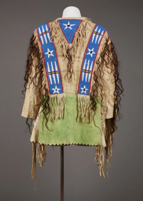 Old Style American Buckskin Buffalo Beaded Fringes Powwow Regalia War ...