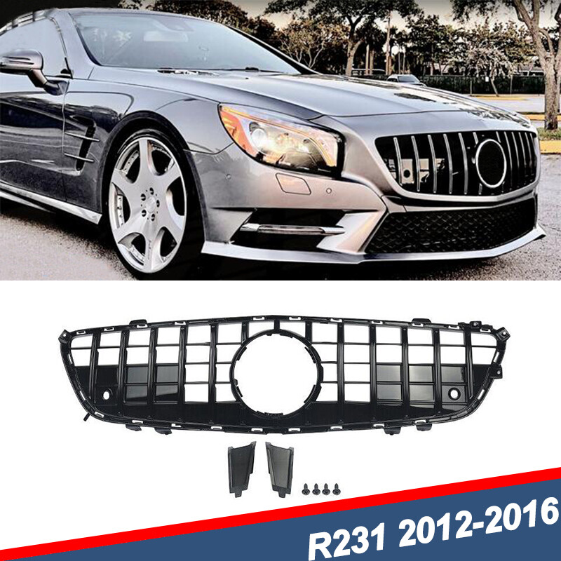 For Mercedes-Benz SL-CLASS R231 2013-2016 Gloss Black GTR Front Grill ...
