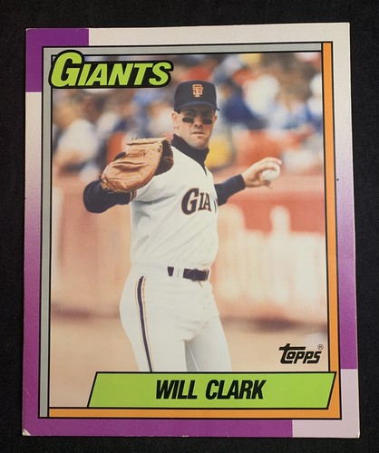 Vintage 1990 Topps Will Clark San Francisco Giants Paper Pocket Folder ...
