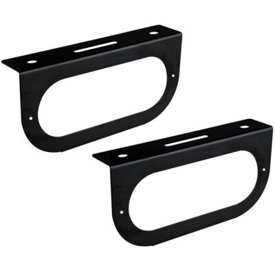 (2) Black Mounting Bracket for 6" Oval Light Powder Coated Trailer RV Optronics | eBay