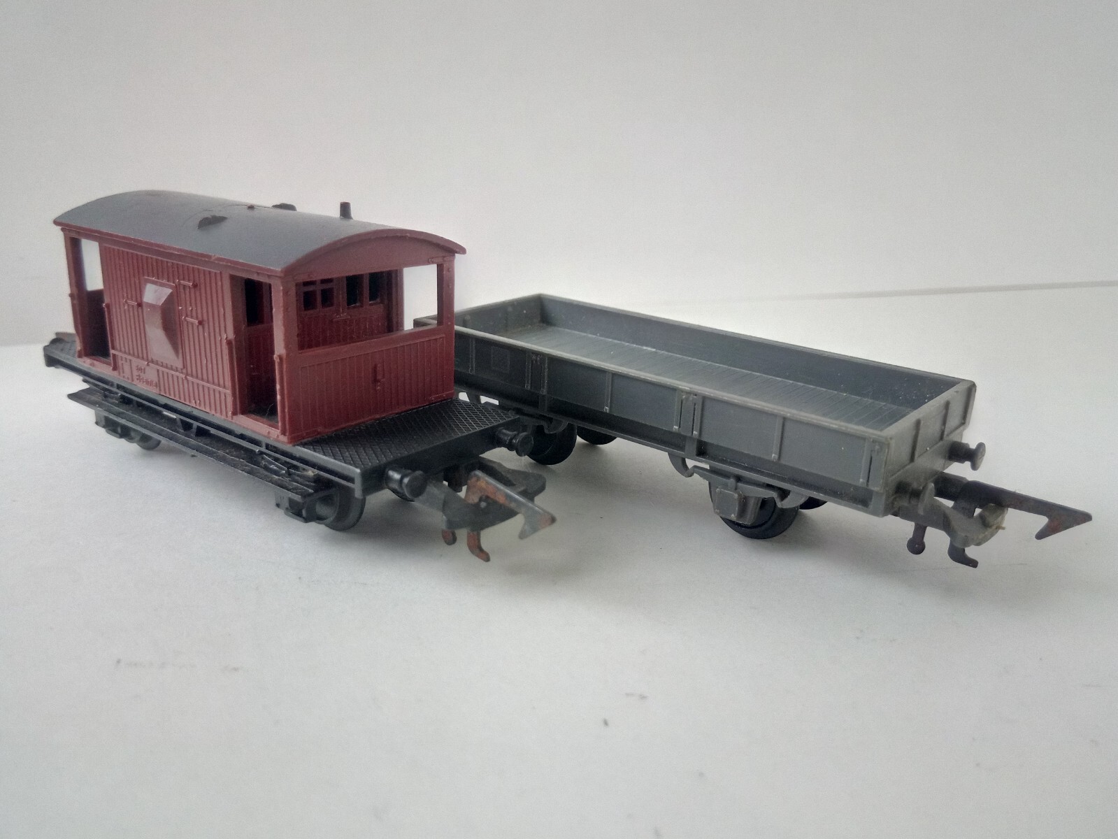 Jouef For Playcraft HO Gauge Flat Wagon & Guards Van Freight Pair | eBay UK