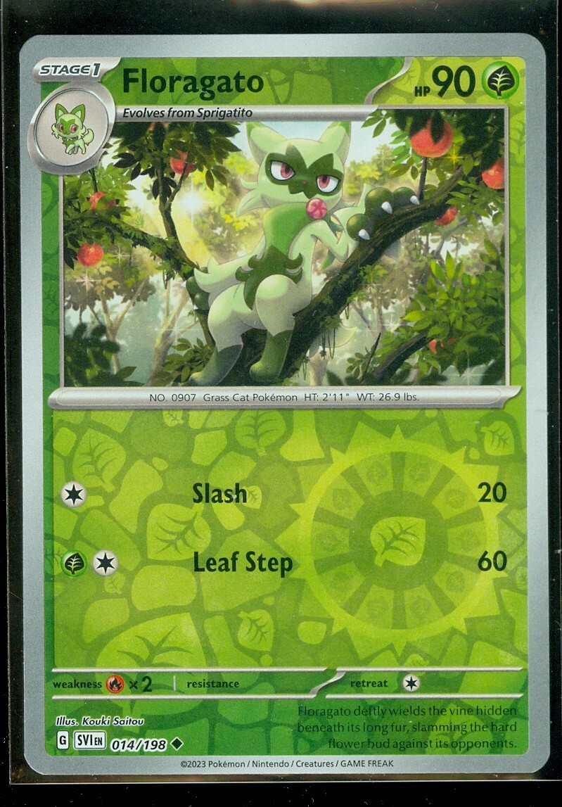 Pokemon FLORAGATO 014/198 Scarlet & Violet Rev Holo - - MINT | eBay